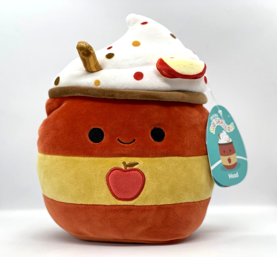Squishmallows Kellytoy Mead the Apple Cider Latte Fall Harvest Squad 7 ...