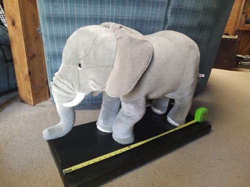 Giant FAO Schwarz Elephant Realistic Plush Stuffed Animal Toys R Us BIG ...