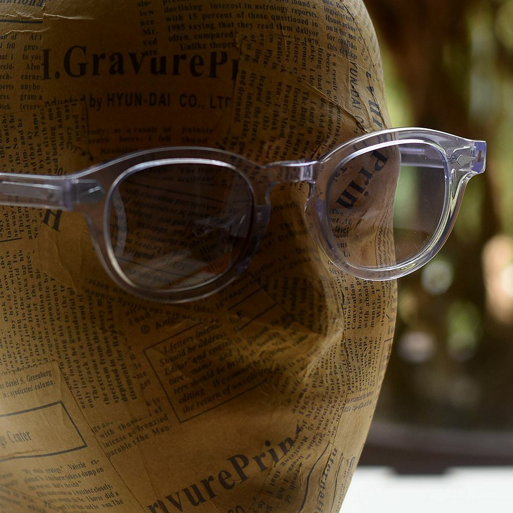 Mens light gray gradient lens sunglasses johnny depp clear acetate ...