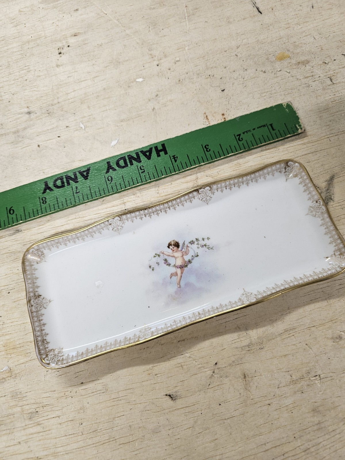 D&C Limoges France Jewelry Holder Change Holder Decorative Dish 3.5”x8 ...