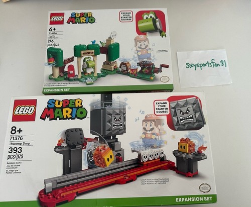 Lego Super Mario 71406- Yoshi’s gift house & 71376 Thwomp Drop - New / Retired | eBay