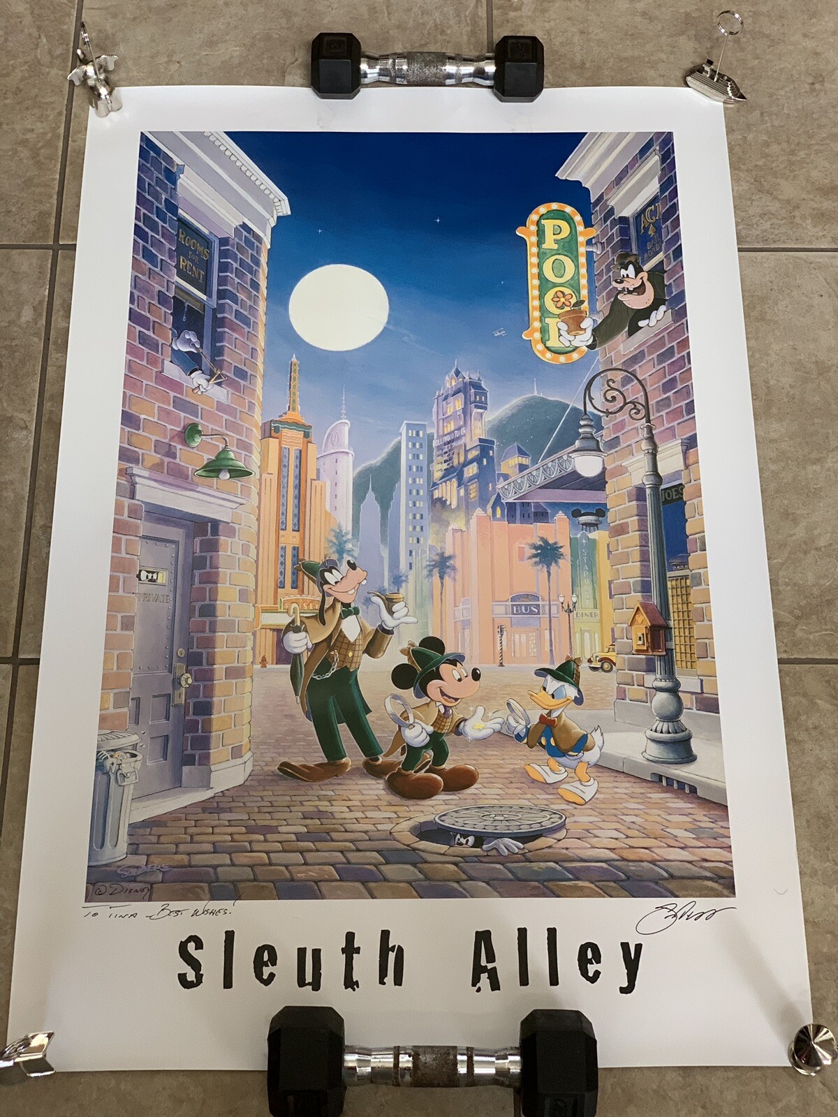 Disney Mickey Mouse Poster Sleuth Alley 24x36 | eBay