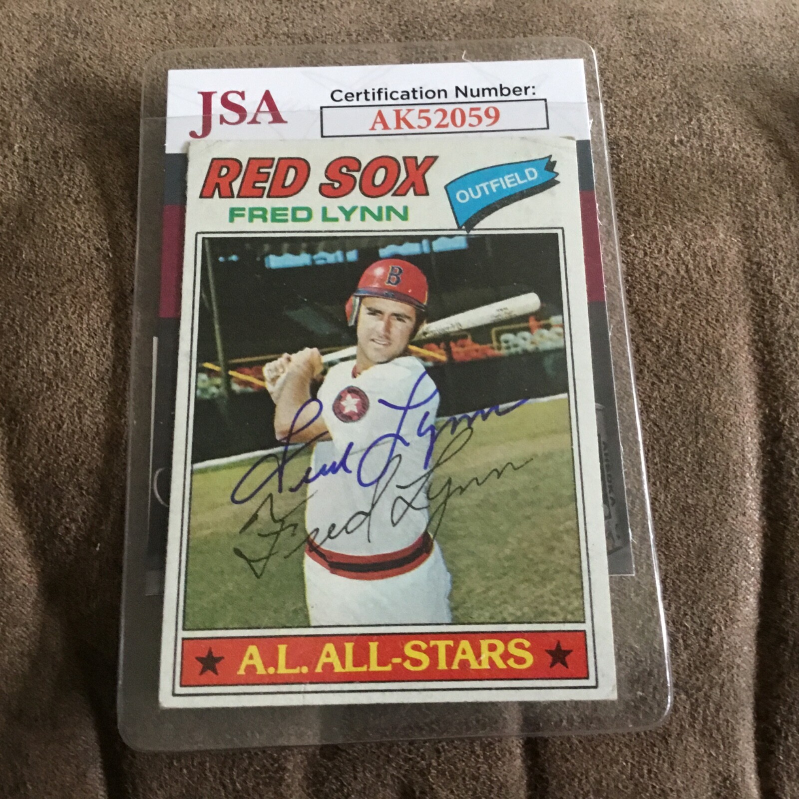 Autographed 1977 Topps Fred Lynn TOUGH . JSA STICKER & CERT | eBay