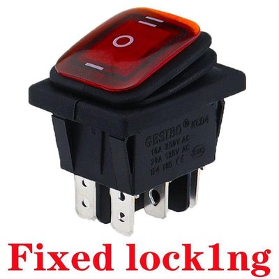 Momentary Red Rocker Switch Double Side Spring 6 Flat Pins Fix Lock 12V ...