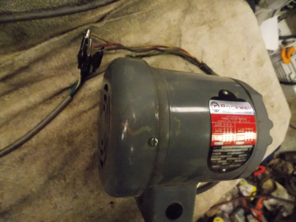Rockwell Delta 66-019 1/2HP 1725 RPM 230/460V Motor 5/8 Shaft Baldor ...