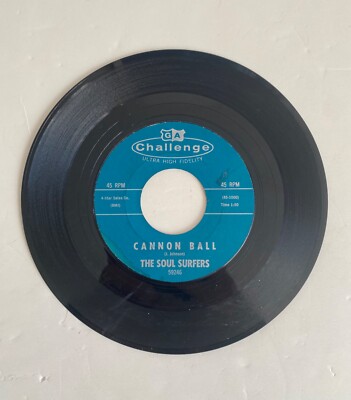 Vintage The Soul Surfers 45 RPM Vinyl Record Jerry Wallace Surf Surfing ...