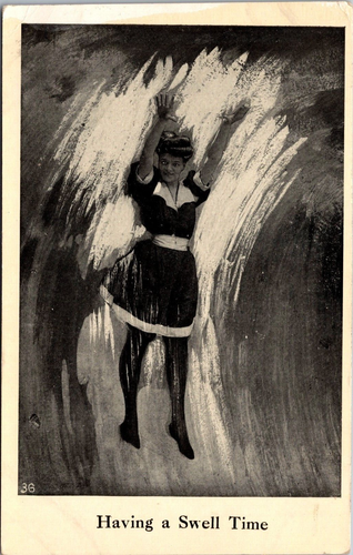 Having A Swell Time Beautiful Woman Uncommon Comic Postcard #36 | eBay