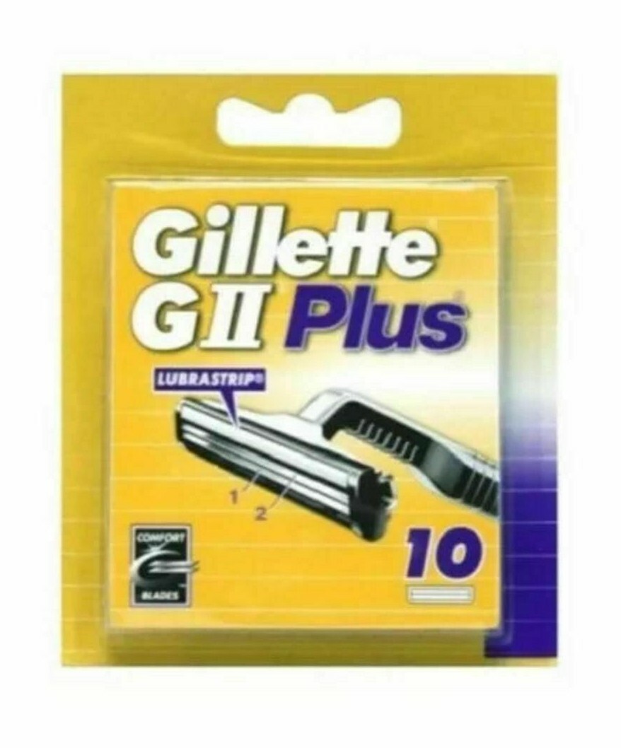 Rasierklingen Gillette GII G2 Plus mit Lubrastrip für Nassrasierer 10er ...