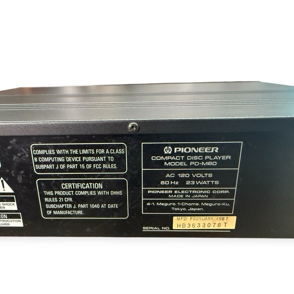 Pioneer PD-M60 Multi-Disc CD Player (Tested, No Remote) | eBay