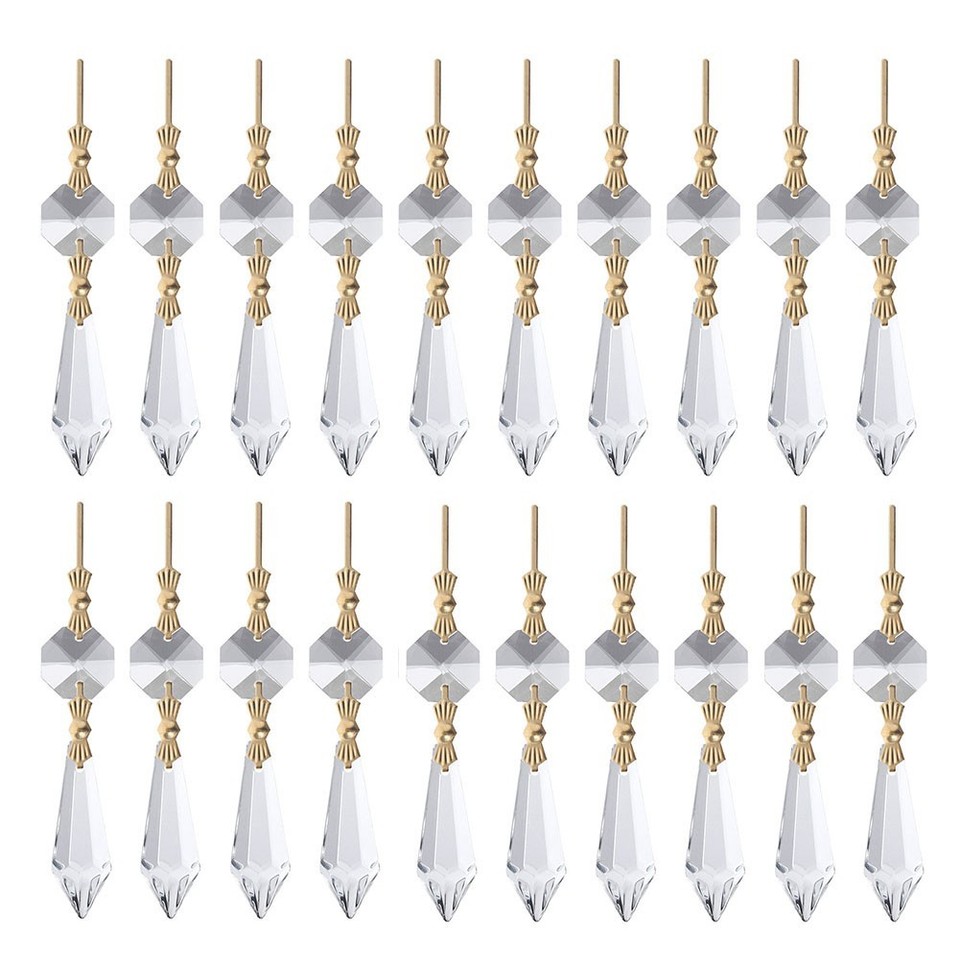 Clear Teardrop For Crystals Set 20 Pieces for Chandeliers and For Home ...
