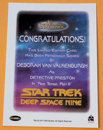 The Women of Star Trek Art & Images Deborah Van Valkenburgh Autograph ...