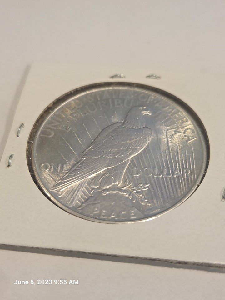 1922-P Very CH-BU Peace Dollar Slight Scratch Under Chin Very Well ...