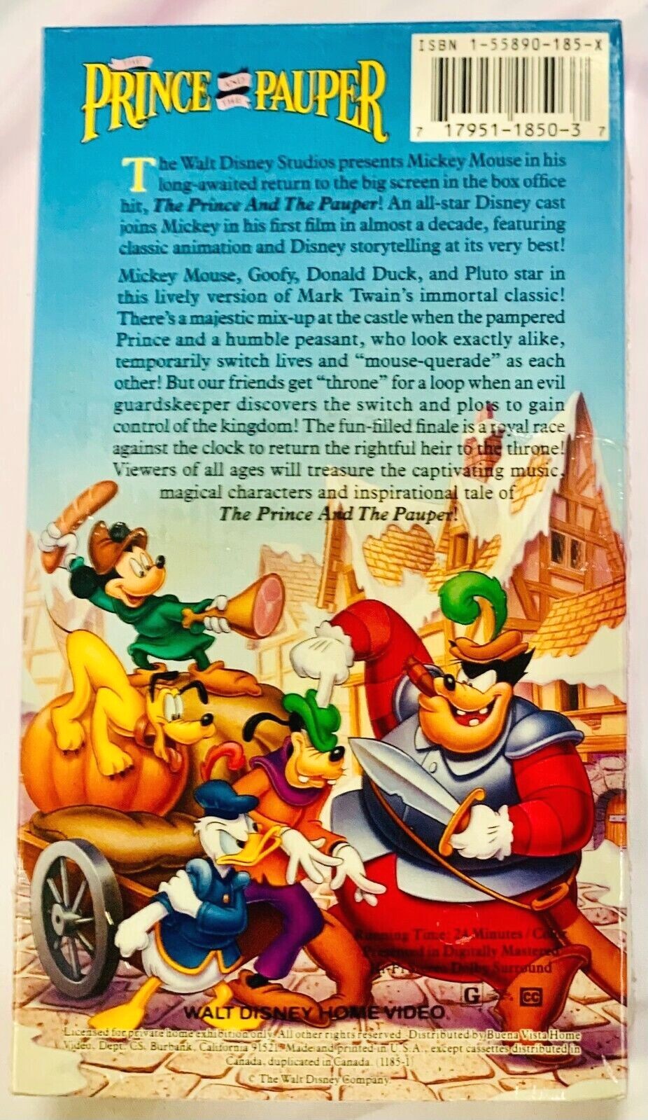 Walt Disney Mini Classics - The Prince and the Pauper (VHS, 1991) for ...