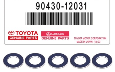 Genuine OEM TOYOTA - 5 Count OIL DRAIN PLUG GASKET 90430-12031 Lexus ...