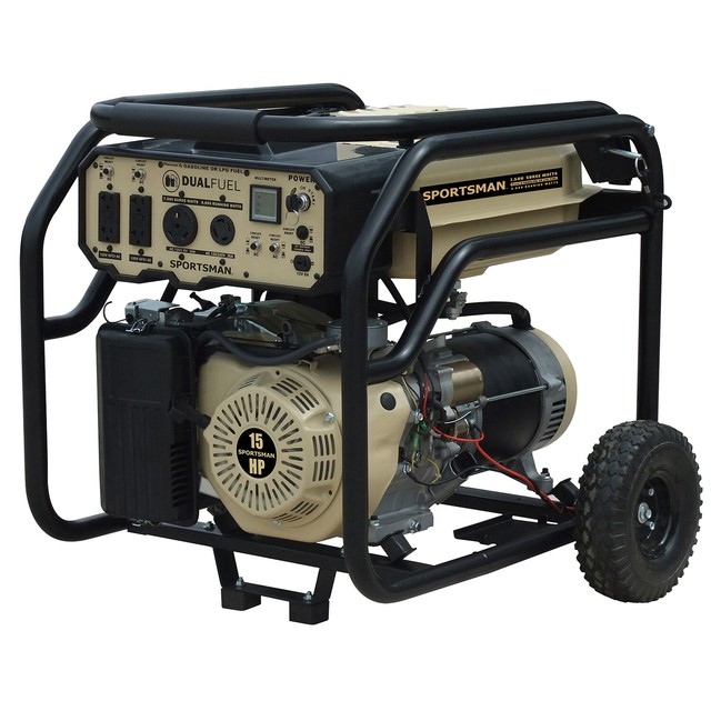 Sportsman GEN7500DF-SS 7500 Watt Dual Fuel Generator Includes Wheel Kit ...