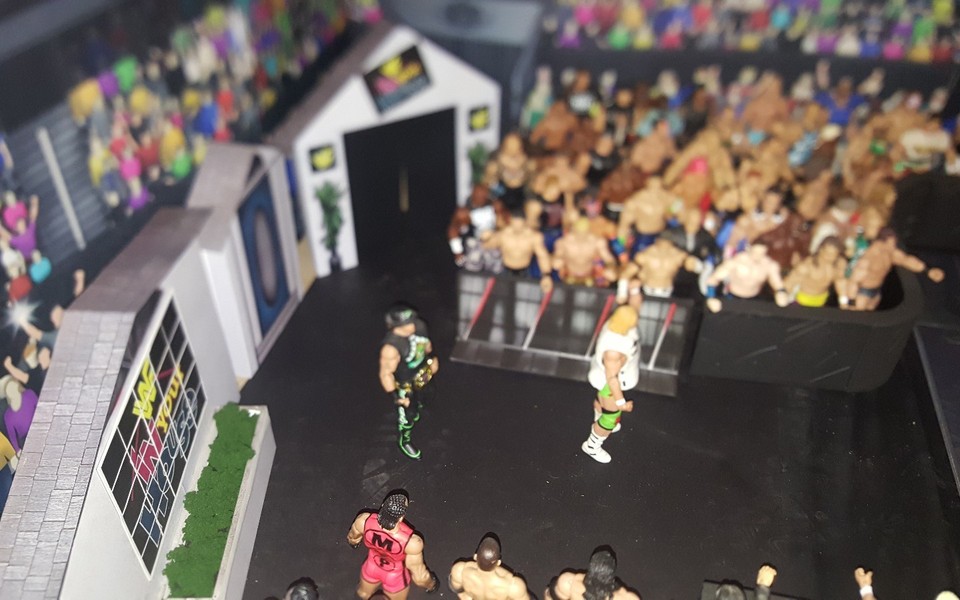 Custom WWF/WWE In Your House entrance stage for mattel scale wrestling ...