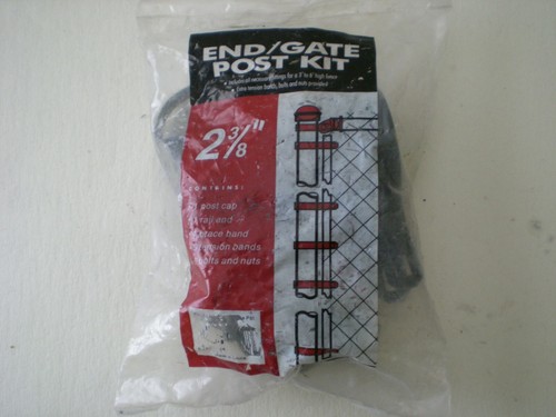 Midwest END / GATE POST KIT ALUMINUM BLACK 2 3/8" | eBay
