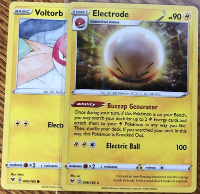 Voltorb 45/185, Electrode 46/185 - Evo Line - Vivid Voltage - Read Desc ...