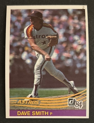 1984 Donruss Dave Smith Baseball Card #548 Astros Pitcher VG O/C Print ...