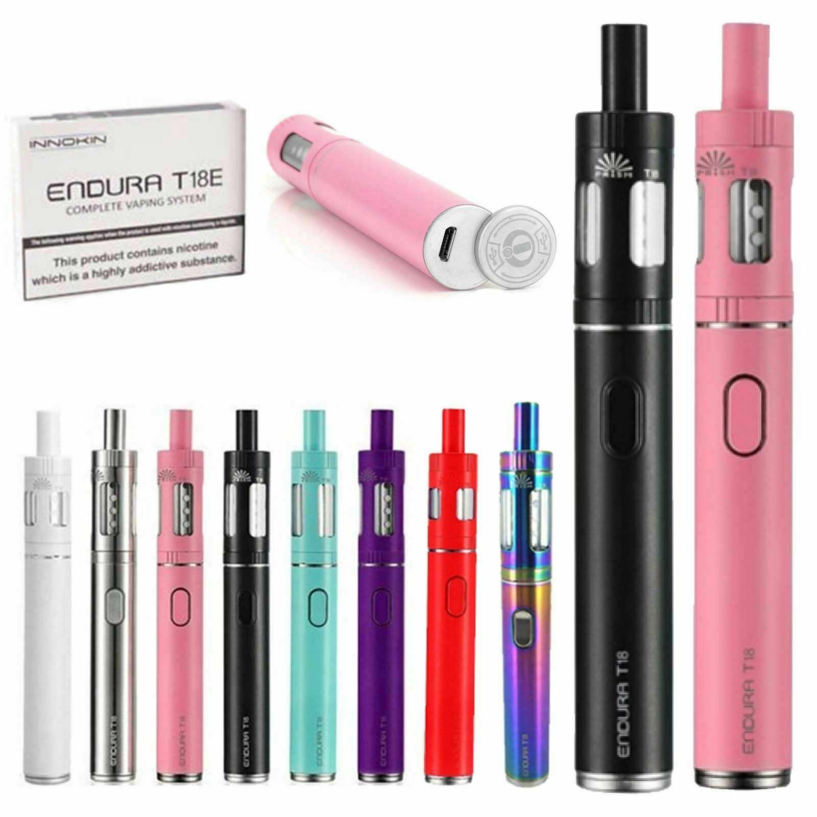 100% AUTHENTIC INNOKIN ENDURA T18E 1000mAh STARTER vape pen ecig KIT ...