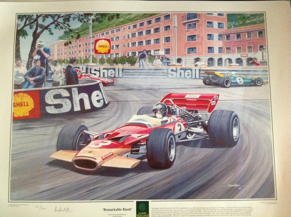 "Special Offer" 3xLotus F1 prints -Ronnie Peterson, Jochen Rindt, Jim ...