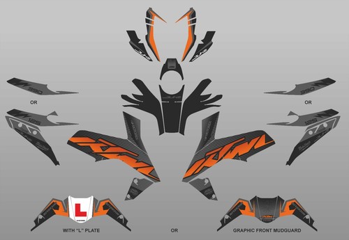 KTM Duke 125 390 Graphics Decals Stickers kit R 2017-2023 - UK BASED ...