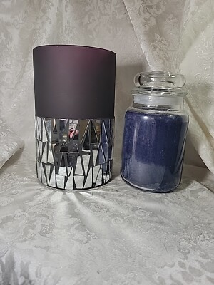 Yankee Candle Superstition Purple Mosiac Large Jar Holder - NEW w/flaws ...