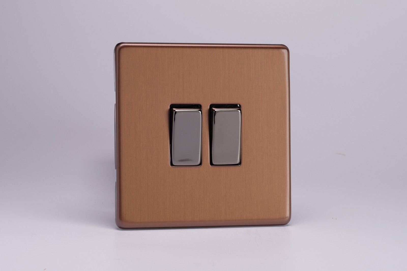 Varilight Screwless Brushed Bronze Light Switch Socket Dimmer Toggle ...