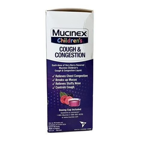 Mucinex Children's Cough + Chest Congestion 6.8 Fl. Oz. Syrup EXP 10/25 ...