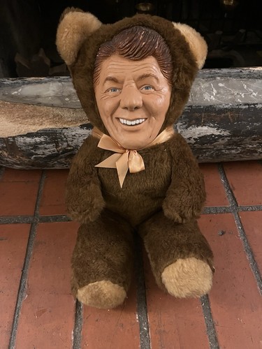 RARE RONALD REAGAN TOY BEAR 40th PRESIDENT USA Ronnie Bear 1981 Vintage ...