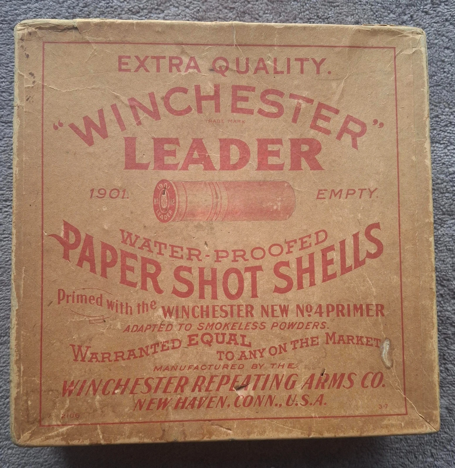 Winchester Leader 100 Shot Gun Shell Cartridge Ammo Box Rifle 22 ...