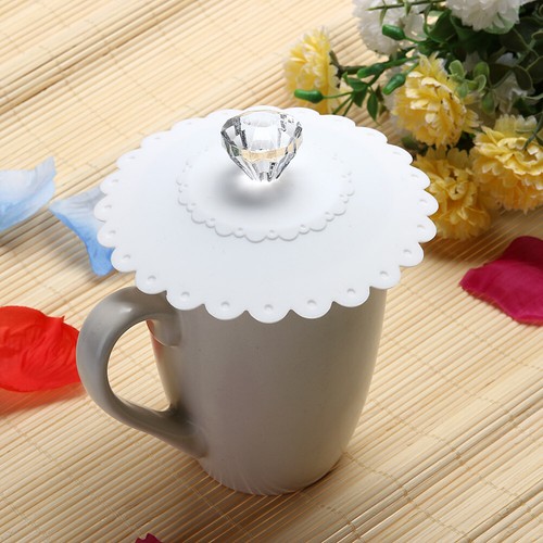 Lace Silicone Diamond Cup Lid Thermal Insulation Cup Cover | eBay Australia