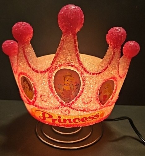Disney Princess Crown Night Light Lamp - Slide Control Metal Spring ...