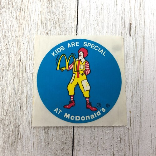 Vintage Ronald McDonalds Circle Sticker Kids Are Special Advertising ...
