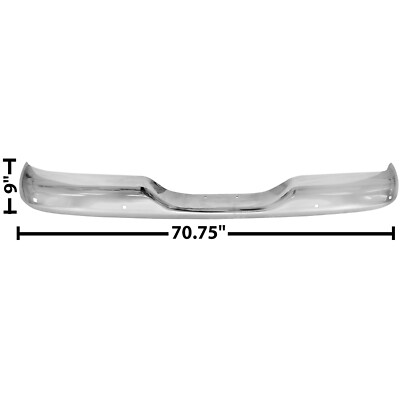 1960~1966 Chevy Pickup Truck Rear Bumper Stepside Chrome Metal Dynacorn ...