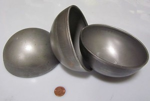 Hot Rolled Steel Half Sphere / Balls 5.00" Diameter x 2.50" Height, 3 ...
