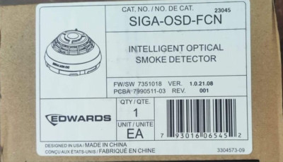 BRAND NEW EDWARDS EST SIGA-OSD-FCN INTELLIGENT OPTICAL SMOKE DETECTOR ...