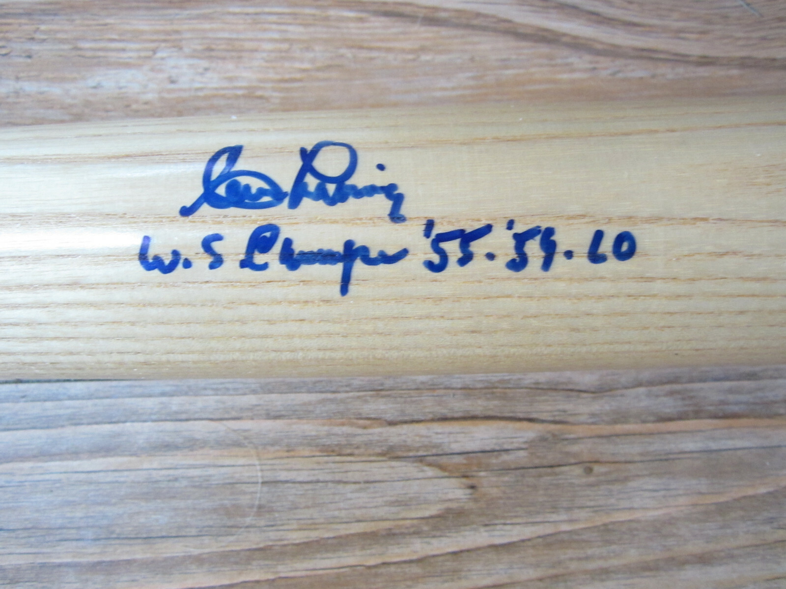 Clem Labine Autograph Signed Baseball Bat WS Champs 55-59-60 Brooklyn ...