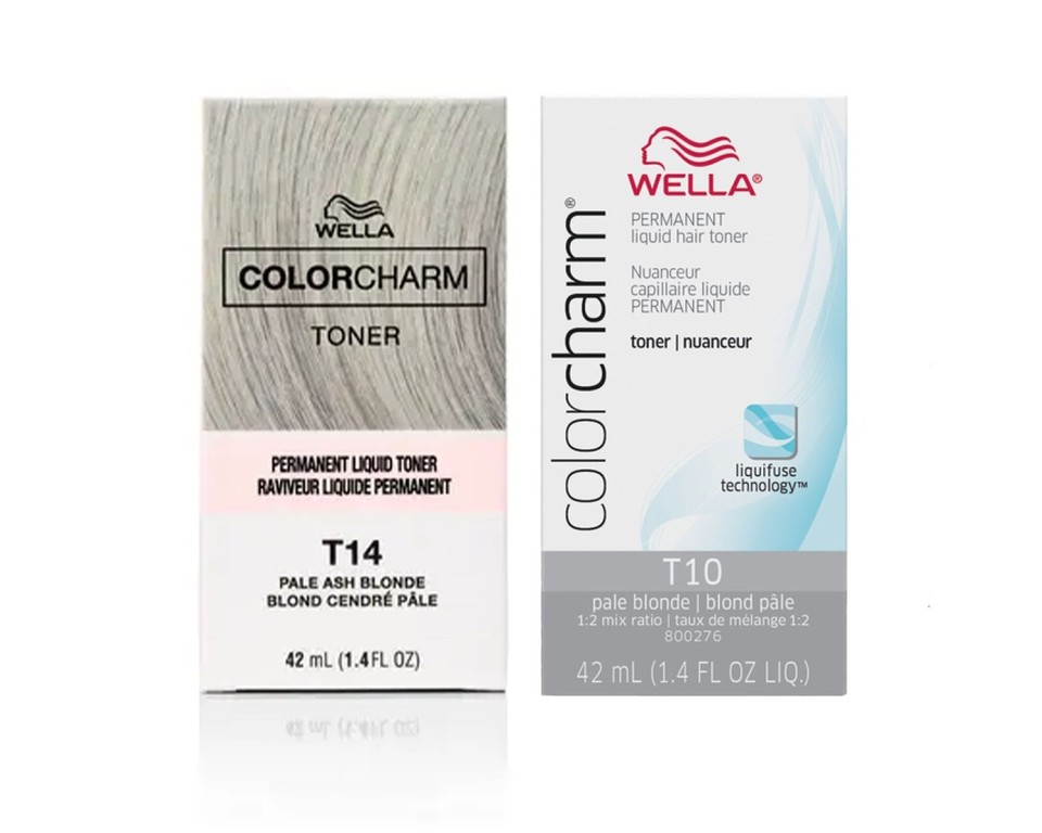 Wella Color Charm T-10, 14, 28, 050 with 20 DEVELOPER 0.21oz Combo ...