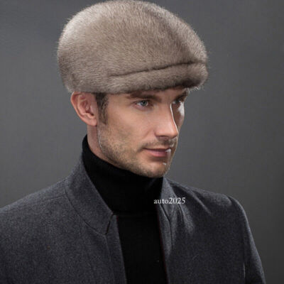 Men's Winter Real Sable Hat Russian Hat Clip Usanka Cossack Warm Ski ...