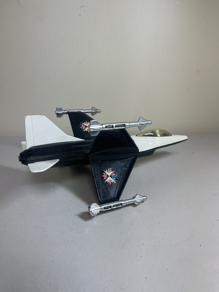 VINTAGE 70S PROCESSED PLASTICS SPACE AGE X-WING JET FIGHTER PLANE MODEL ...