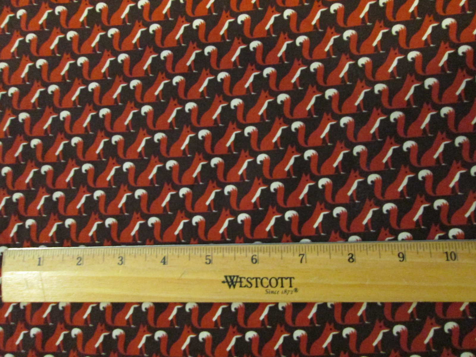 FOX RUSTY BROWN FOXY FOXES COTTON FABRIC FQ | eBay