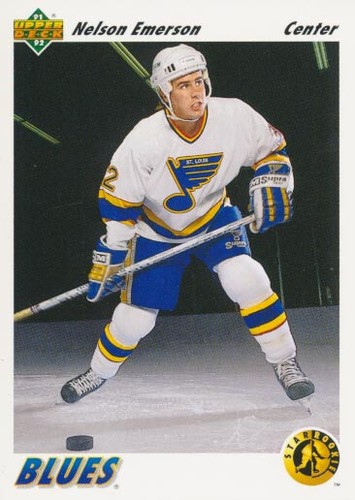 1991-92 Upper Deck #445 NELSON EMERSON - St. Louis Blues | eBay