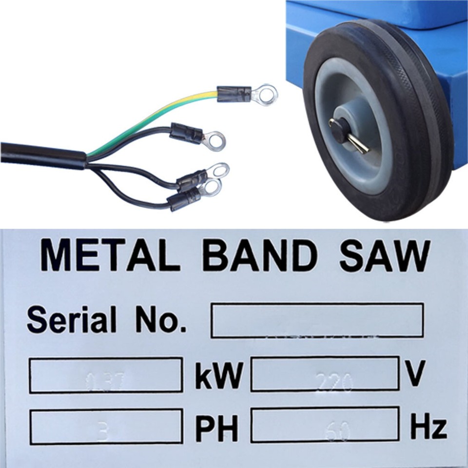 3 PHASE Motor Metal Cutting Cutter Band Saw 5" x 6" Horizontal Vertical ...