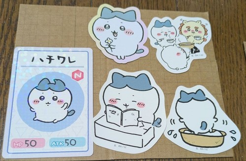 Chikawa Card Gummy Die Cut Sticker Hachiware Set Sold | eBay
