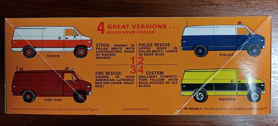 AMT CHEVY RESCUE VAN #AMT812/12 CUSTOM BUILD 4 VERSIONS OPEN BOX SEALED ...