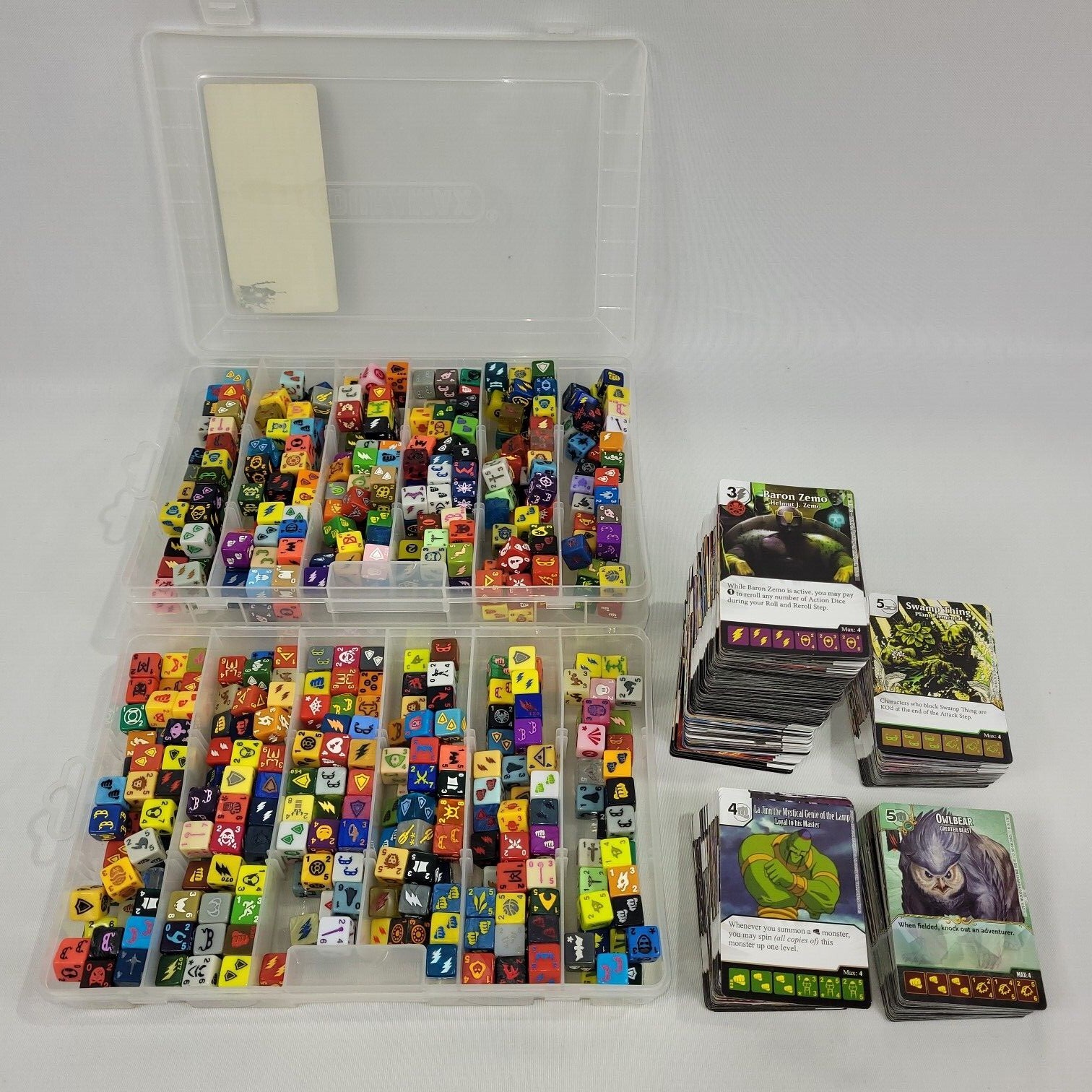 Dice Masters Large Lot 100s of Die & Cards Marvel DC Dungeons Dragons ...