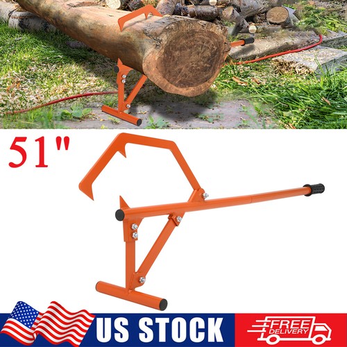 51" Steel Timberjack Timber Jack Tool Log Lifter Roller Log Cant Hook ...
