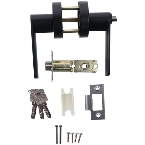 Aluminum Alloy Door Handle with Lock Round Door Lever Bedroom or ...