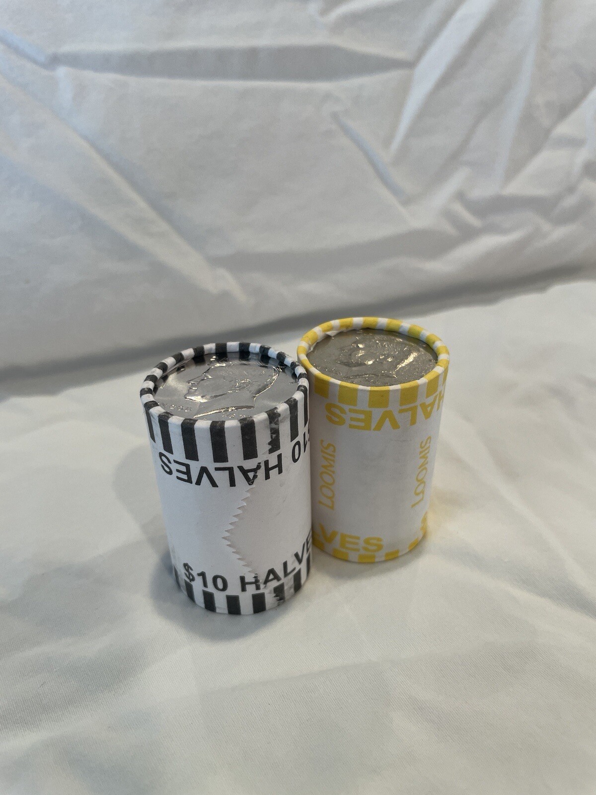 2 Rolls Half Dollar Coins $20 FV bank sealed Loomis/ Brinks 40 Coins US ...